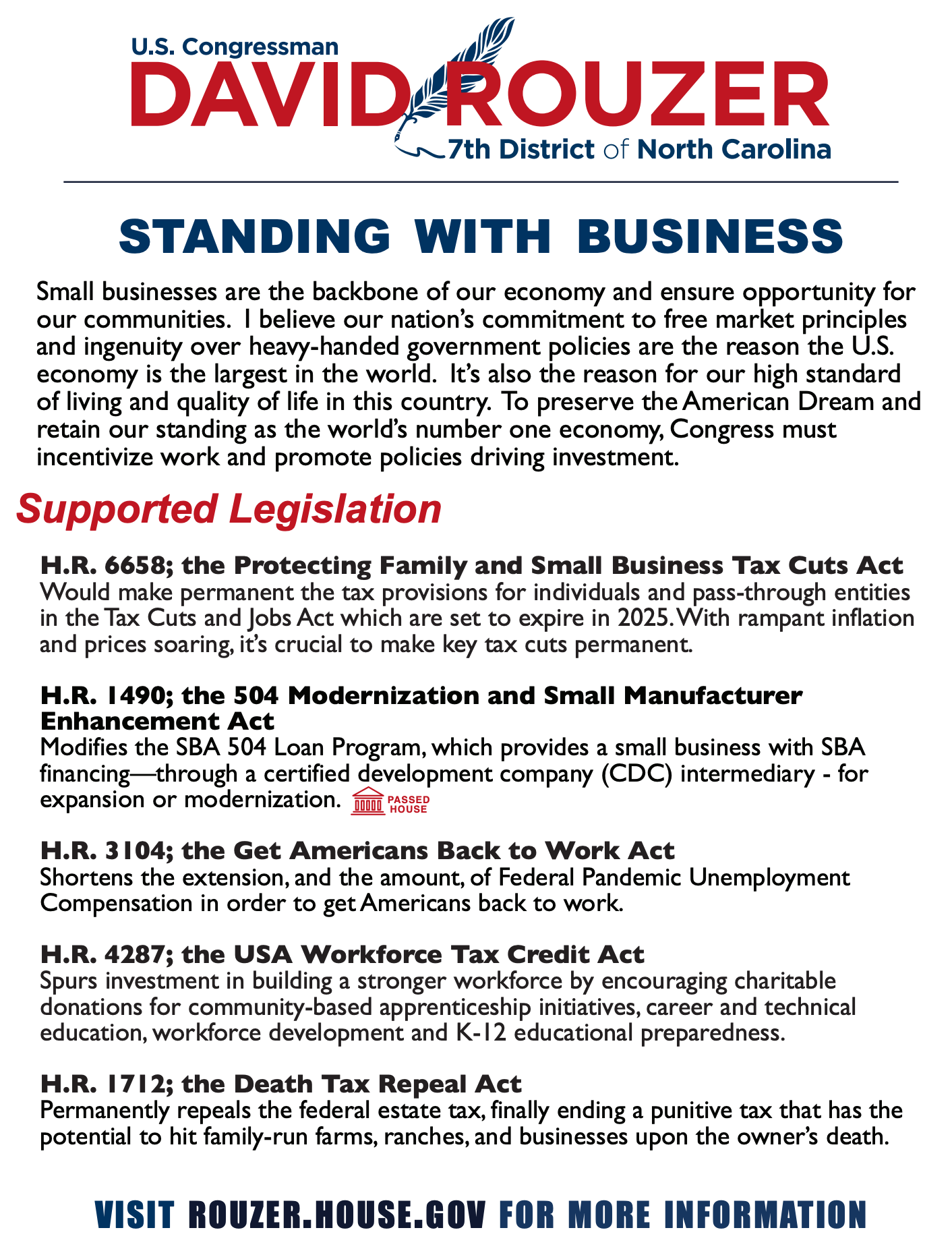 Representative David Rouzer Representative David Rouzer
